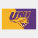 University of Northern Iowa Color Block Distressed Rectangular Sticker ...