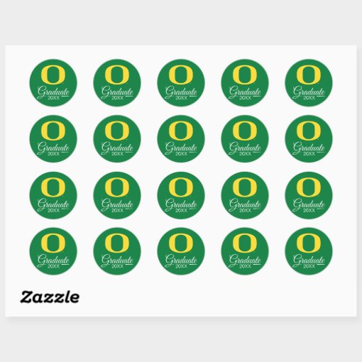 University of Oregon | Graduation Classic Round Sticker | Zazzle