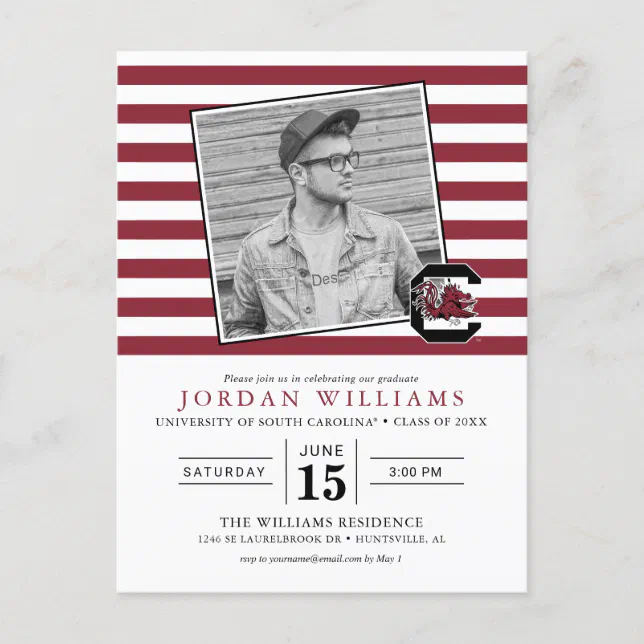 University of South Carolina Graduate Announcement Postcard | Zazzle