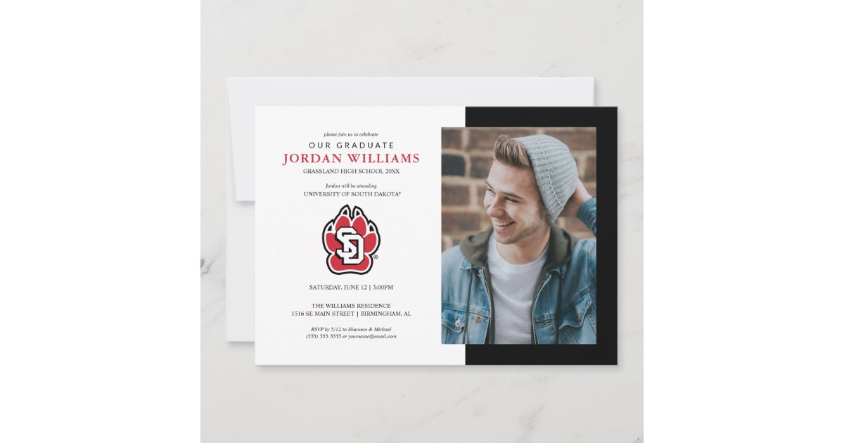University of South Dakota Coyotes Graduation Announcement | Zazzle