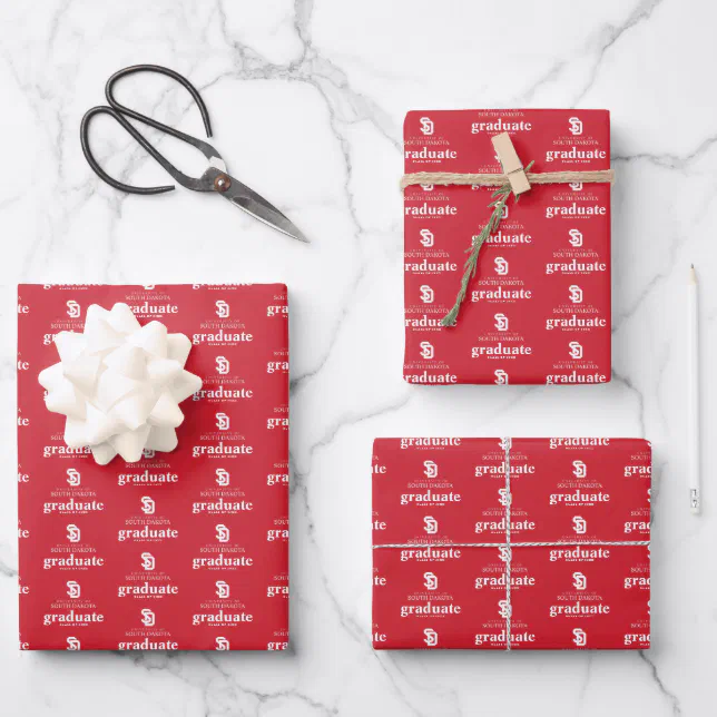 University of South Dakota Graduation Wrapping Paper Sheets | Zazzle
