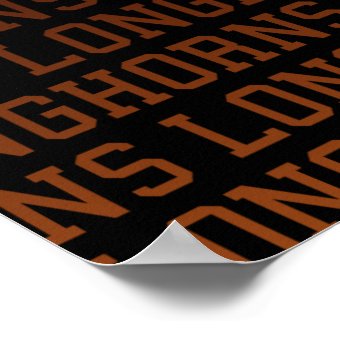 University of Texas | Logo Pattern Poster | Zazzle