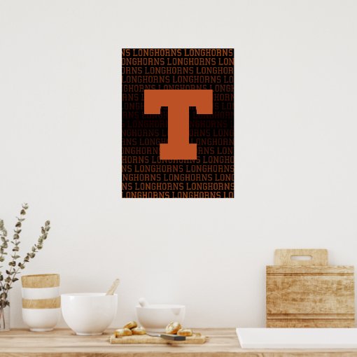University of Texas | Logo Pattern Poster | Zazzle