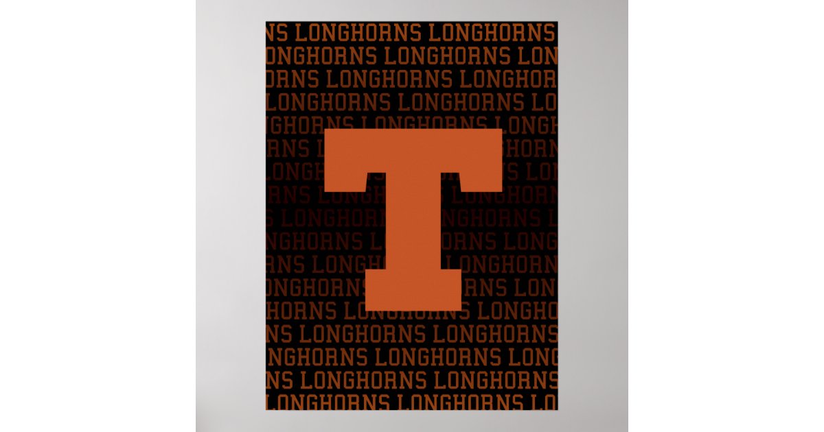 University of Texas | Logo Pattern Poster | Zazzle