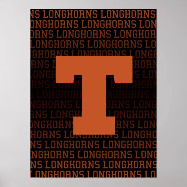 University of Texas | Logo Pattern Poster | Zazzle