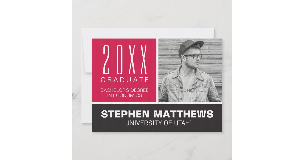 University of Utah Graduation Announcement | Zazzle