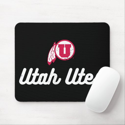 University of Utah | Vintage Script Utes Mouse Pad | Zazzle