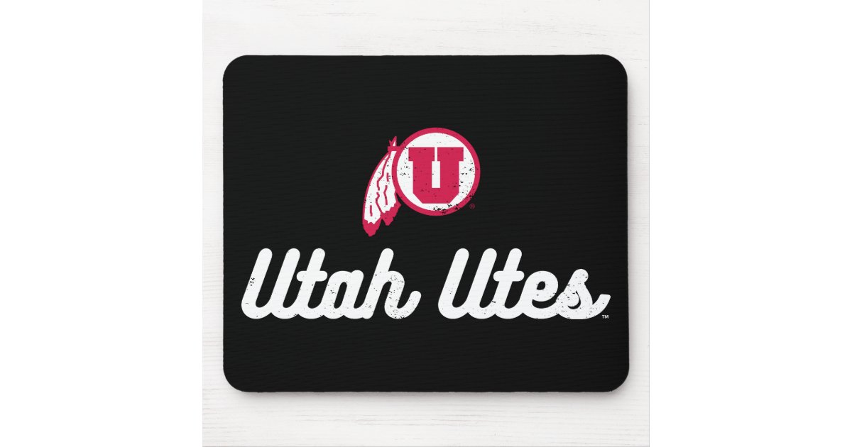 University of Utah | Vintage Script Utes Mouse Pad | Zazzle