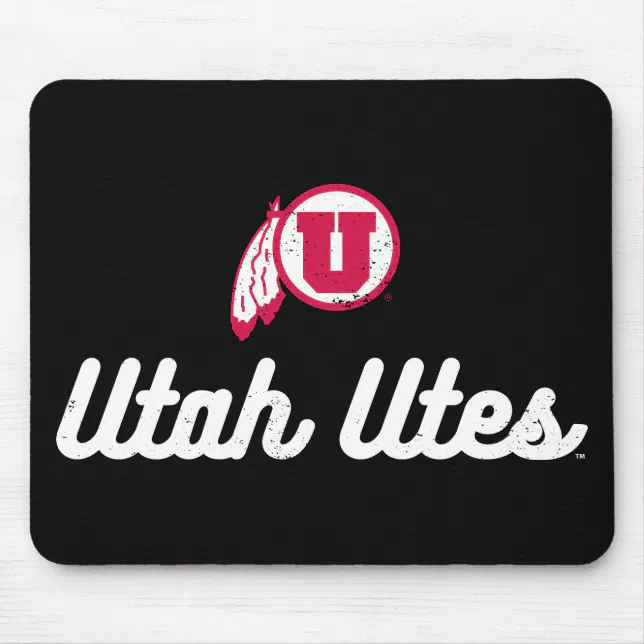 University of Utah | Vintage Script Utes Mouse Pad | Zazzle