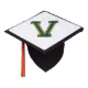 University of Vermont V Graduation Cap Topper | Zazzle