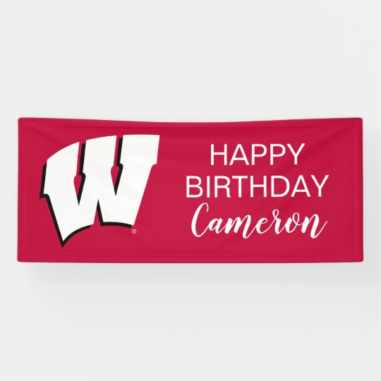 University of Wisconsin | Birthday Banner | Zazzle.com