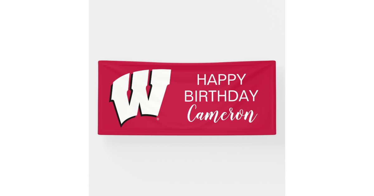 University of Wisconsin | Birthday Banner | Zazzle