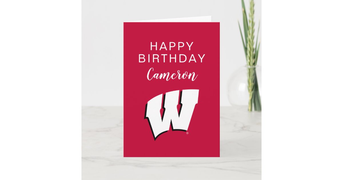 University of Wisconsin | Birthday Card | Zazzle