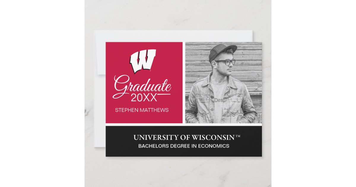 University of Wisconsin | Graduation Invitation | Zazzle