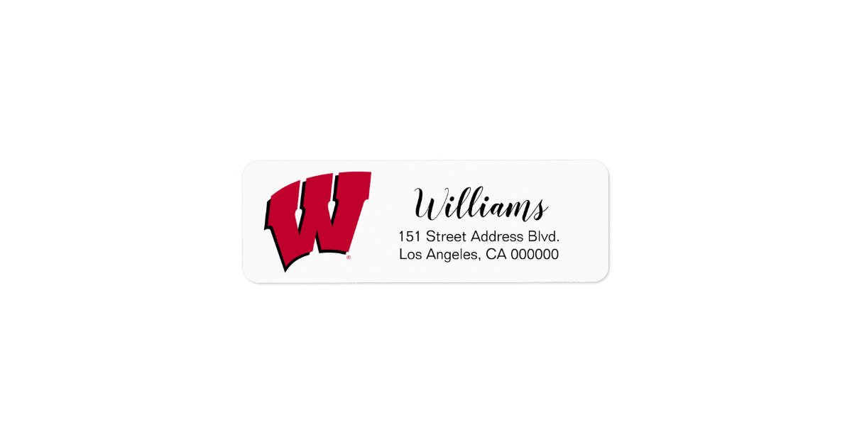 University of Wisconsin | Holiday Label | Zazzle