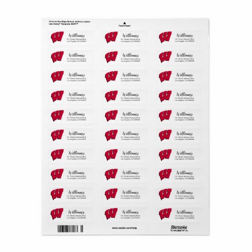University of Wisconsin | Holiday Label | Zazzle