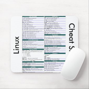 Unix/Linux Command Cheat Sheet Mouse Pad | Zazzle