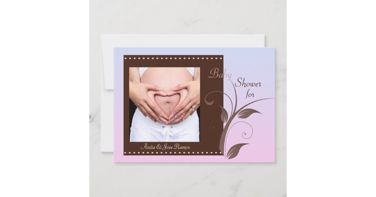 Unknown Gender - Photo Baby Shower Invitation | Zazzle