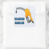 Unleaded Gasoline Square Sticker | Zazzle