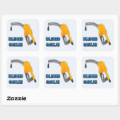 Unleaded Gasoline Square Sticker | Zazzle