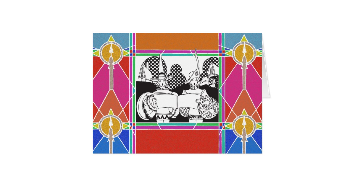 Unleaded Stained Glass Medieval Minstrels | Zazzle