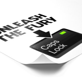 Unleash the Fury Caps Lock Photo Print | Zazzle