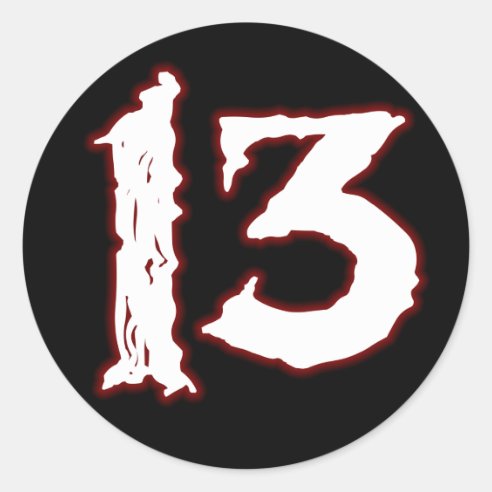 Number 13 Stickers | Zazzle