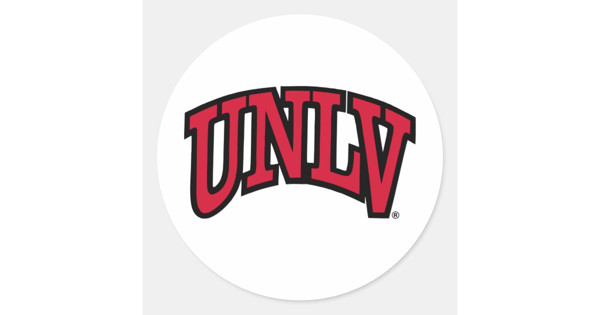 UNLV CLASSIC ROUND STICKER | Zazzle