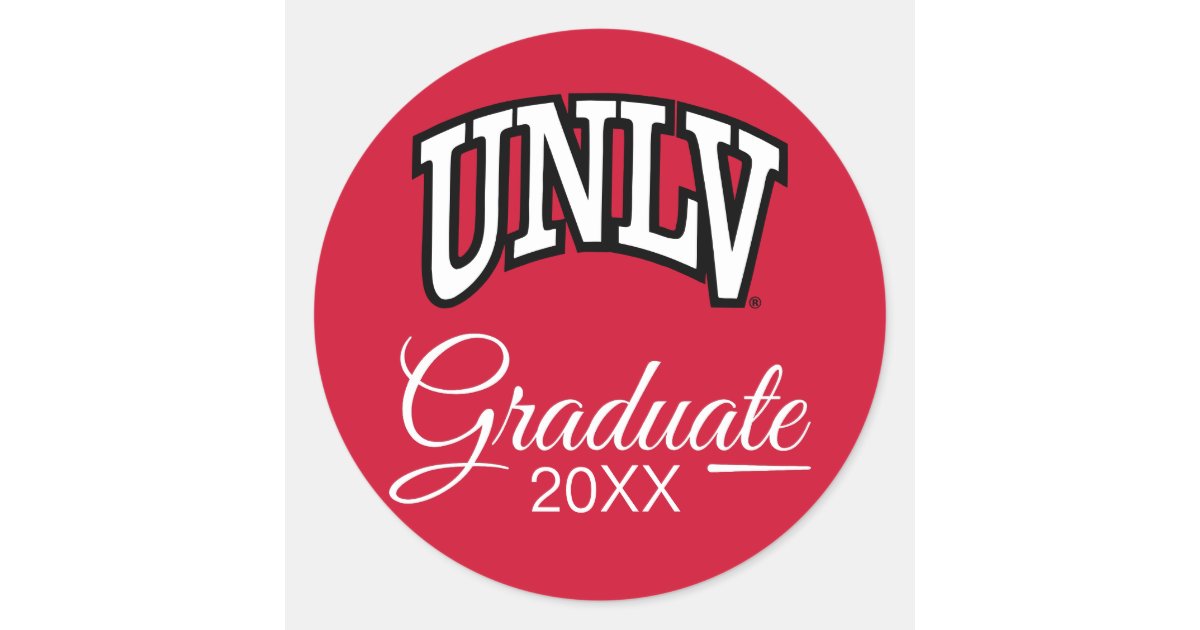 UNLV Graduation Classic Round Sticker | Zazzle