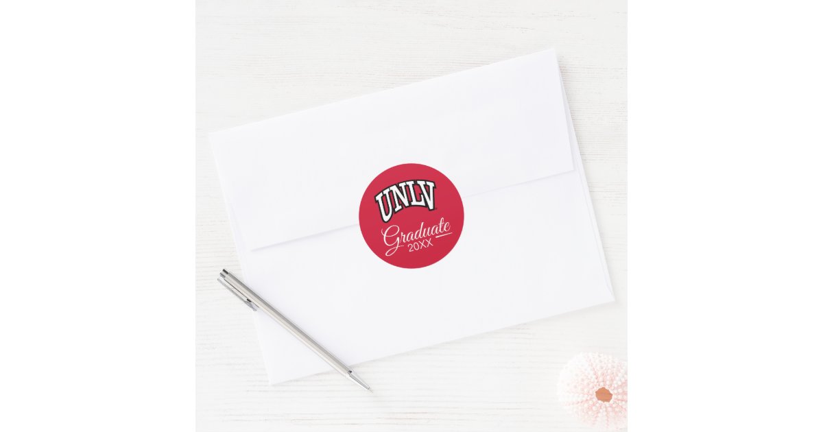 UNLV Graduation Classic Round Sticker | Zazzle