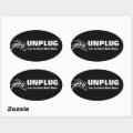 Unplug From The Social Media Matrix Oval Sticker | Zazzle