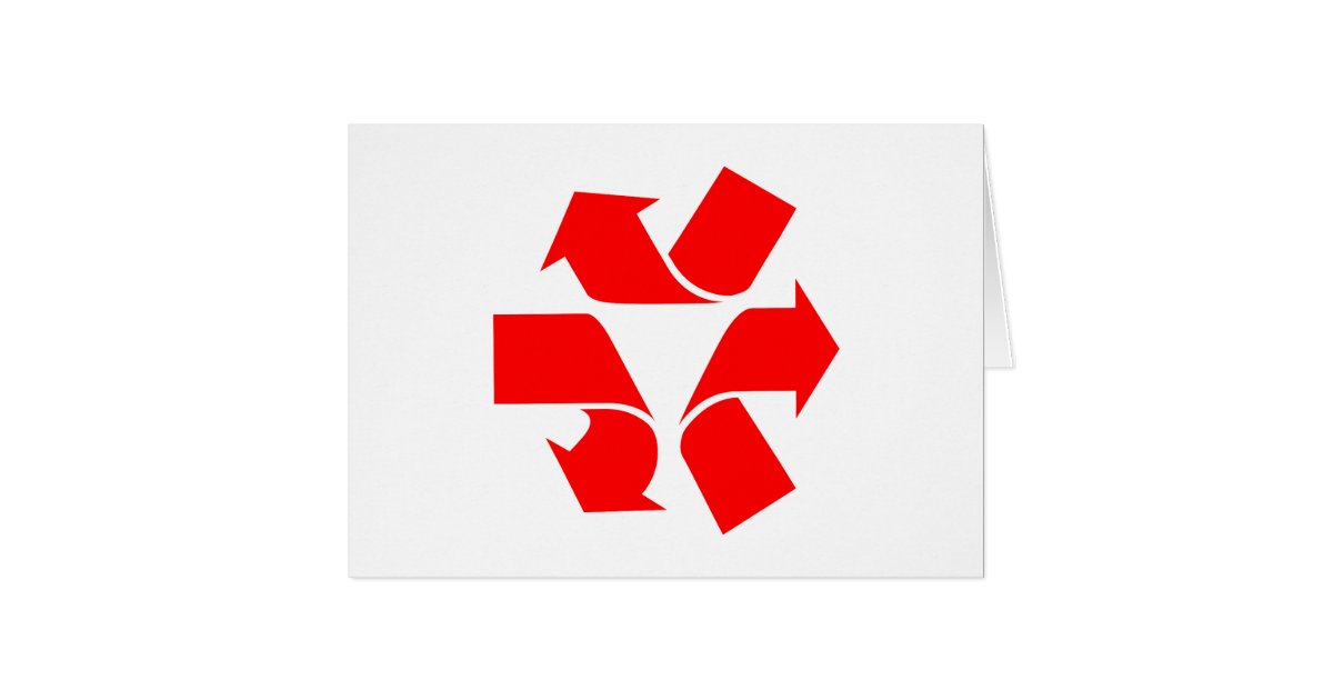Unrecycle Symbol Greeting Card | Zazzle