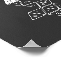 Unrolled D20 Poster | Zazzle