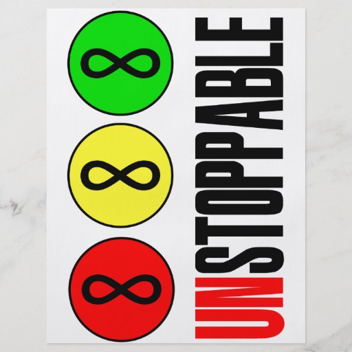 Unstoppable Infinity Stop Sign Flyer | Zazzle