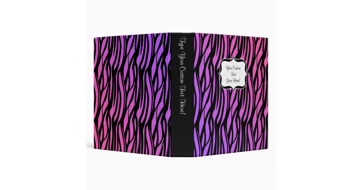 Untamed Zebra Binder | Zazzle