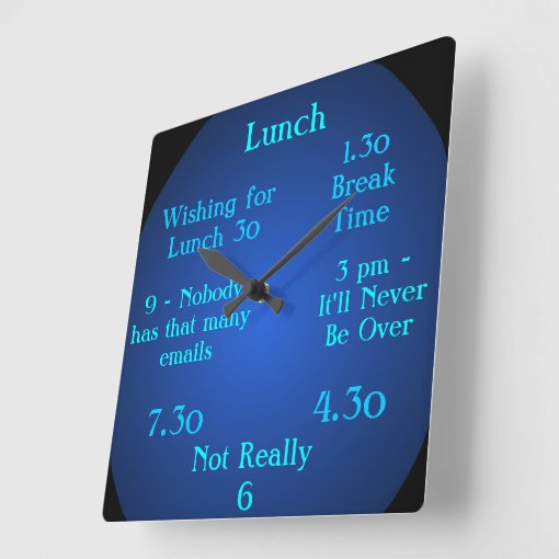 Unusual 1.30 Clock One-Thirty Break Time Clock 5 | Zazzle