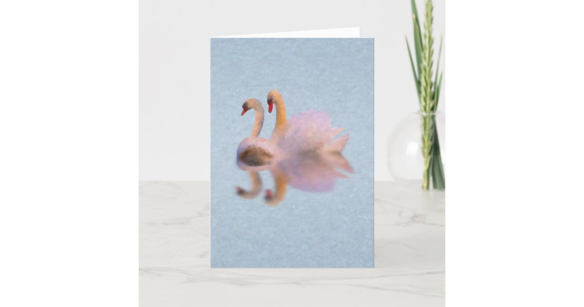 Unvalentine Swan Card w/Poem (Swan Song) | Zazzle