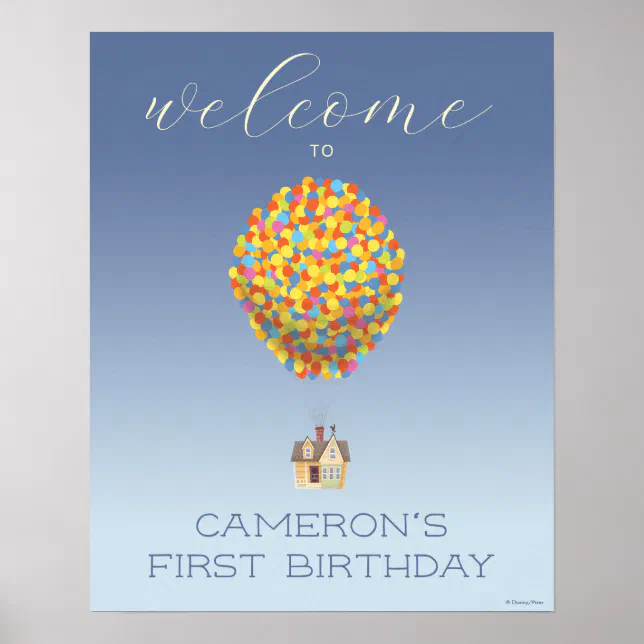 UP | Adventure Awaits Birthday Welcome Poster | Zazzle