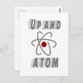 Up and ATOM, Science Humor Pun Funny Postcard | Zazzle