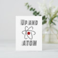Up and ATOM, Science Humor Pun Funny Postcard | Zazzle