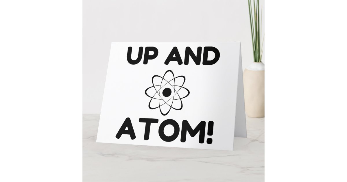 UP AND ATOM THANK YOU CARD | Zazzle