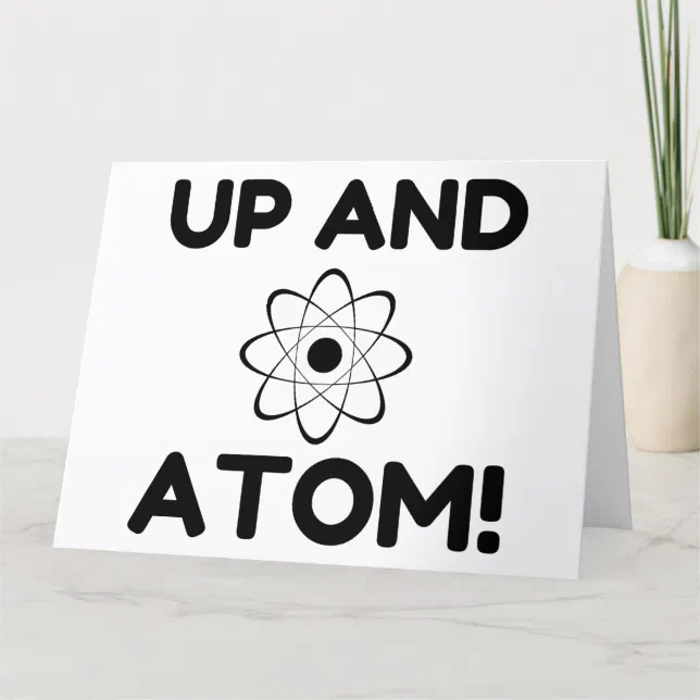 UP AND ATOM THANK YOU CARD | Zazzle