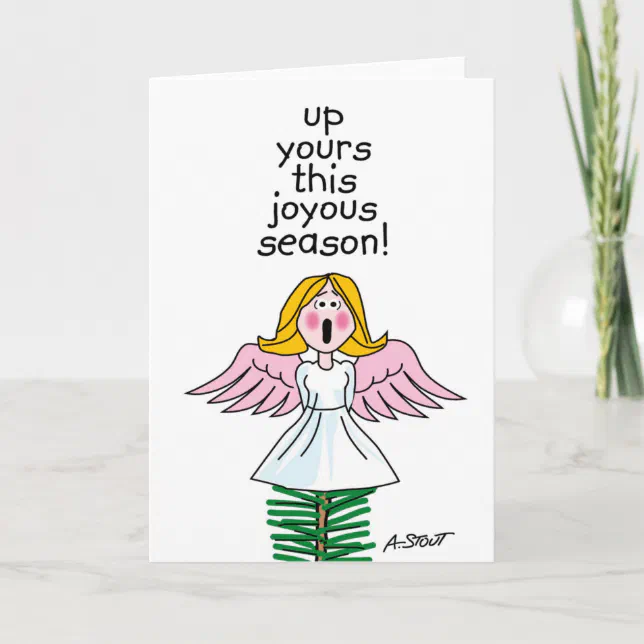 Up Yours This Joyous Season! - Holiday Card | Zazzle