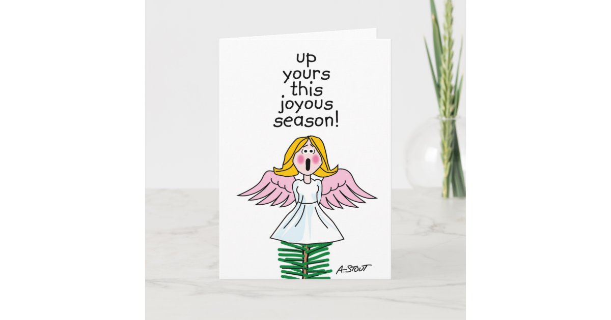 Up Yours This Joyous Season! - Holiday Card | Zazzle