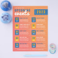 Upcoming Calendar of Events Schedule Flyer | Zazzle