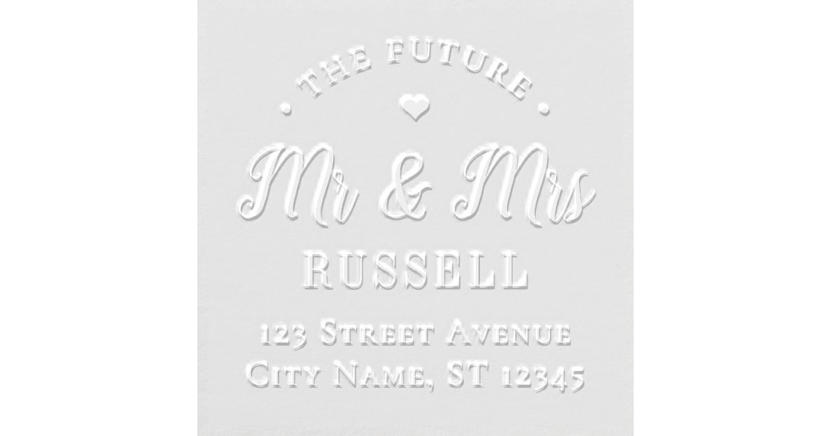 Upcoming Wedding Return Address Custom Embosser | Zazzle