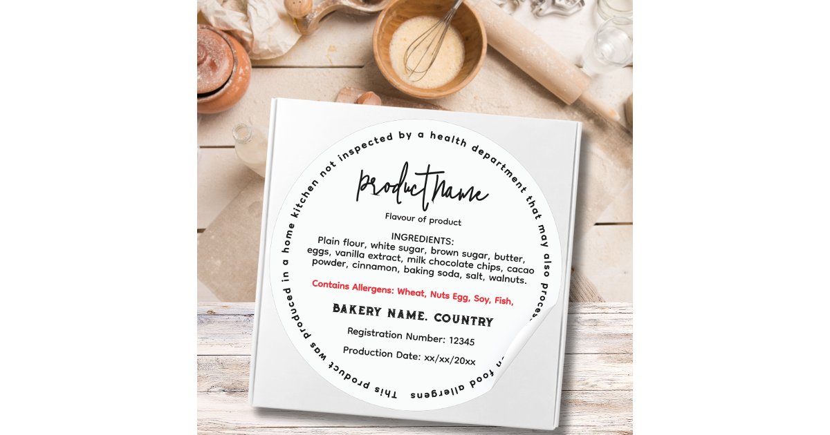 Updated Round Illinois cottage food label | Zazzle