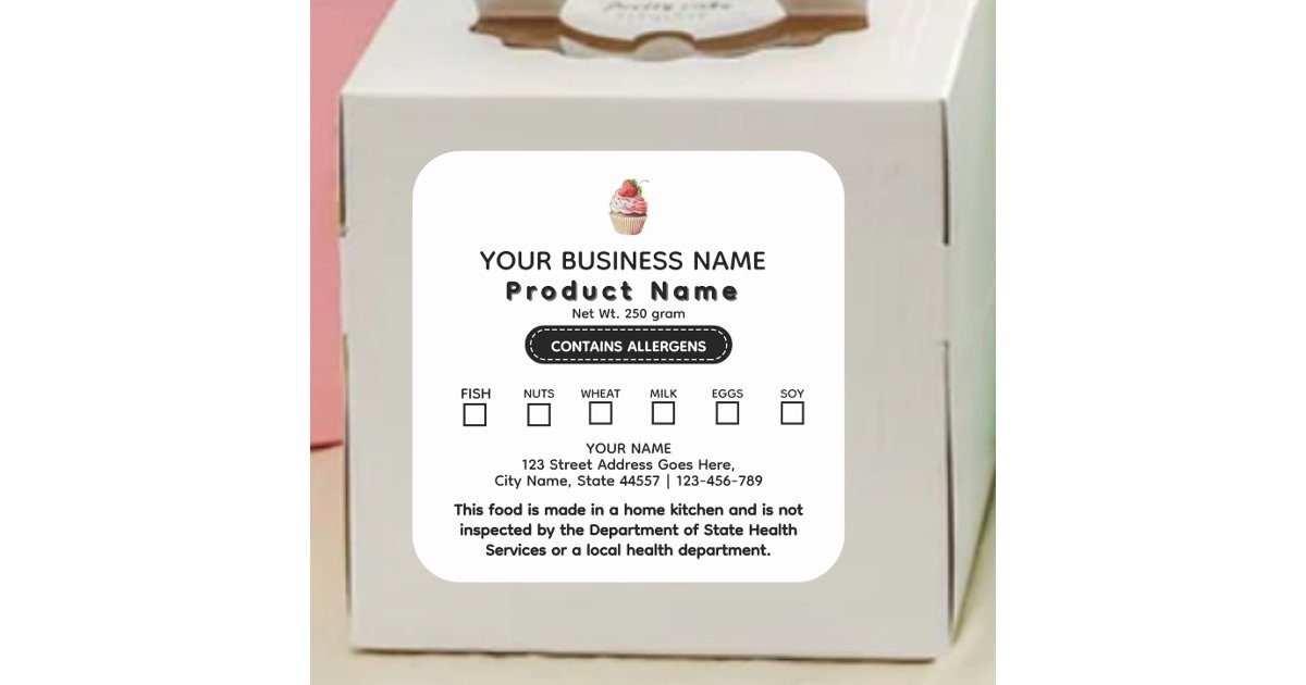 Updated Texas Cottage Law Food label sticker | Zazzle