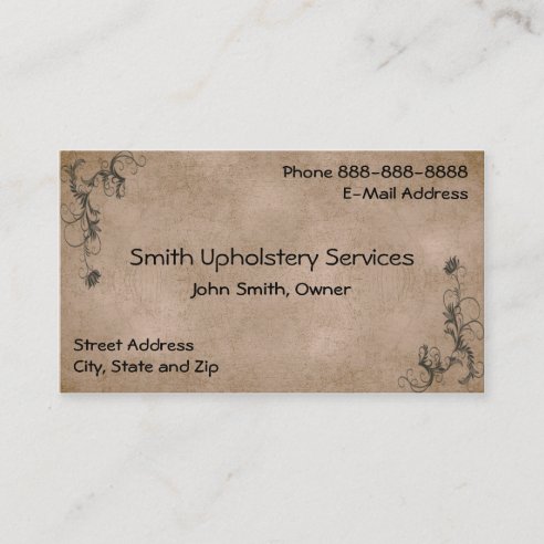 Upholstery Business Cards - Business Card Printing | Zazzle