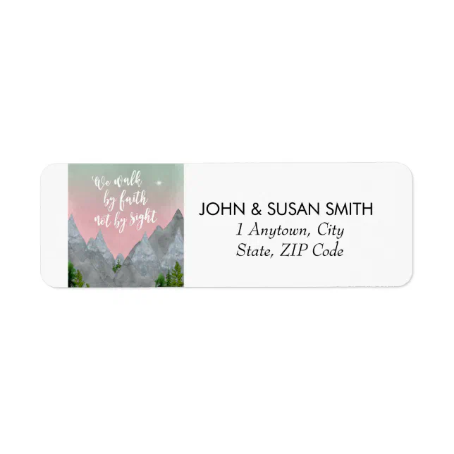 uplifting bible quote faith return address labels | Zazzle